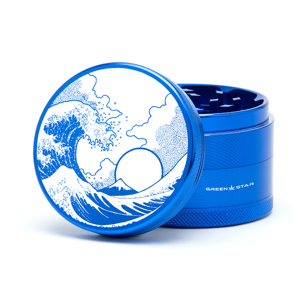 Green Star | 2.5" (63mm) Grinder - Tsunami Wave Design – JJ Trading Inc.