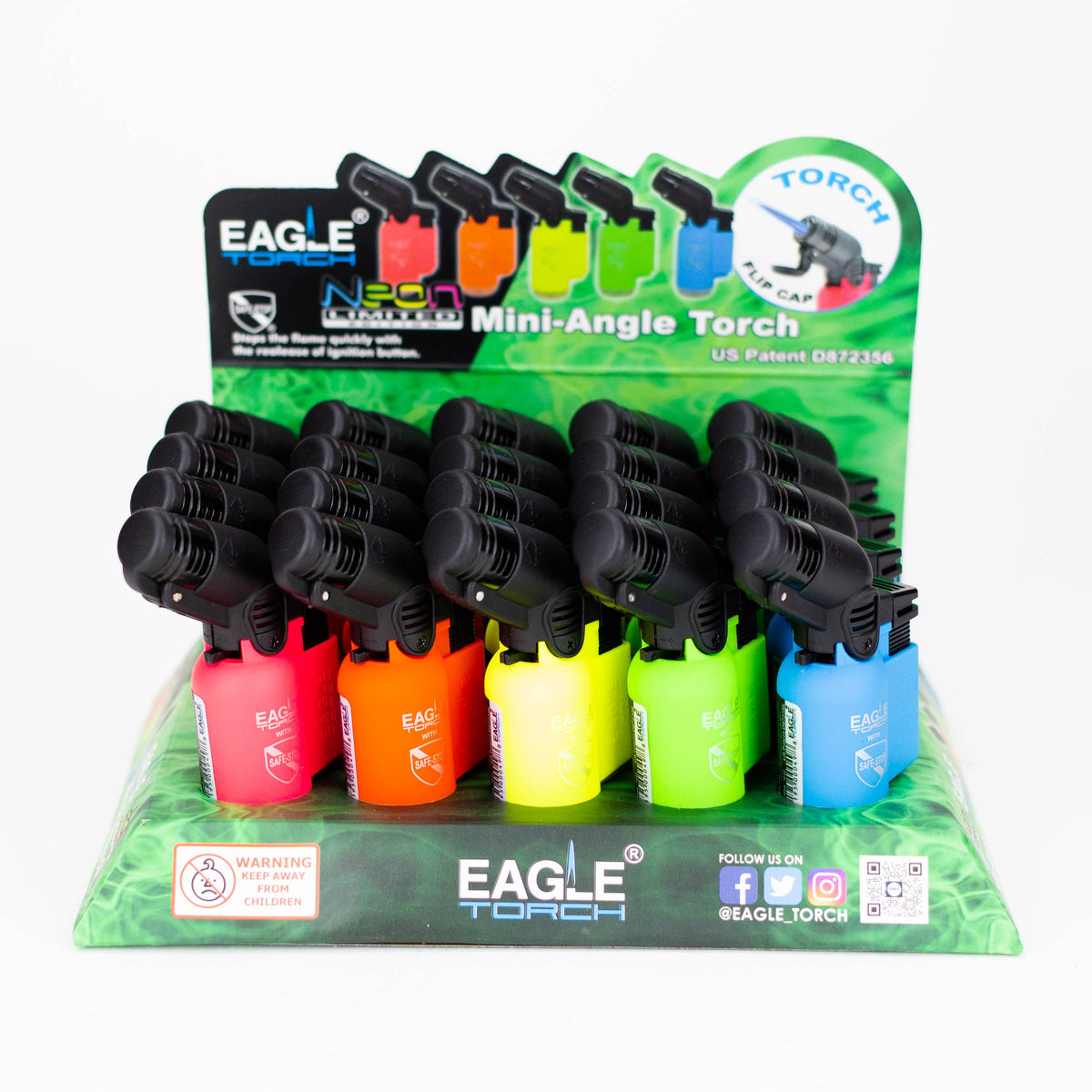 Eagle Torch | NEON Limited edition Mini-Angle Torch lighter Box of 20 ...
