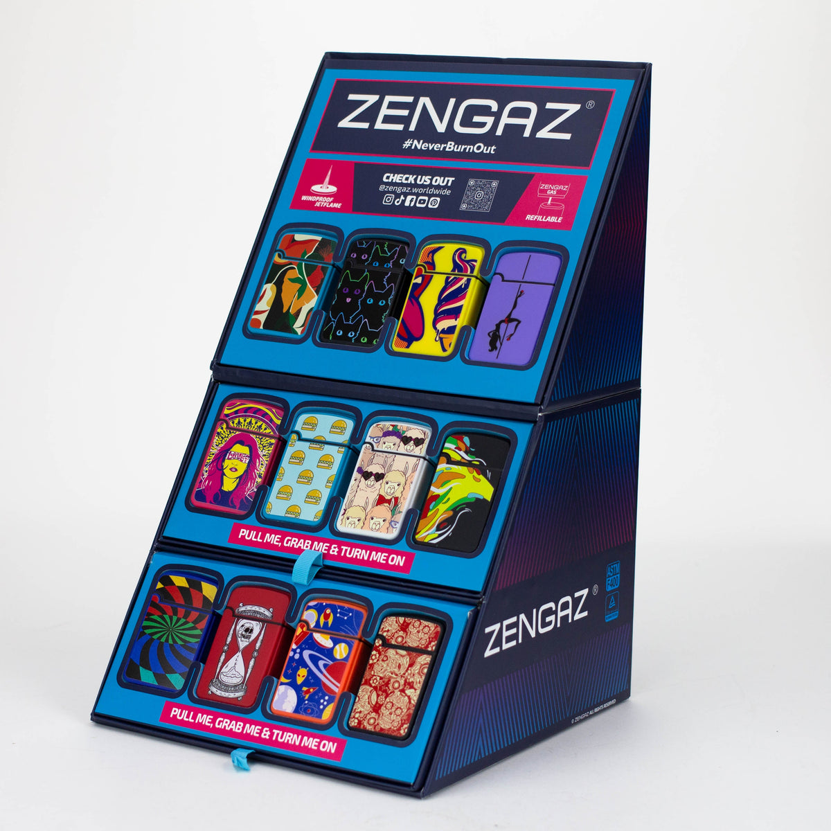 ZENGAZ®| Mega Jet flame Torch lighter Display of 48 [ZL-12] – JJ ...