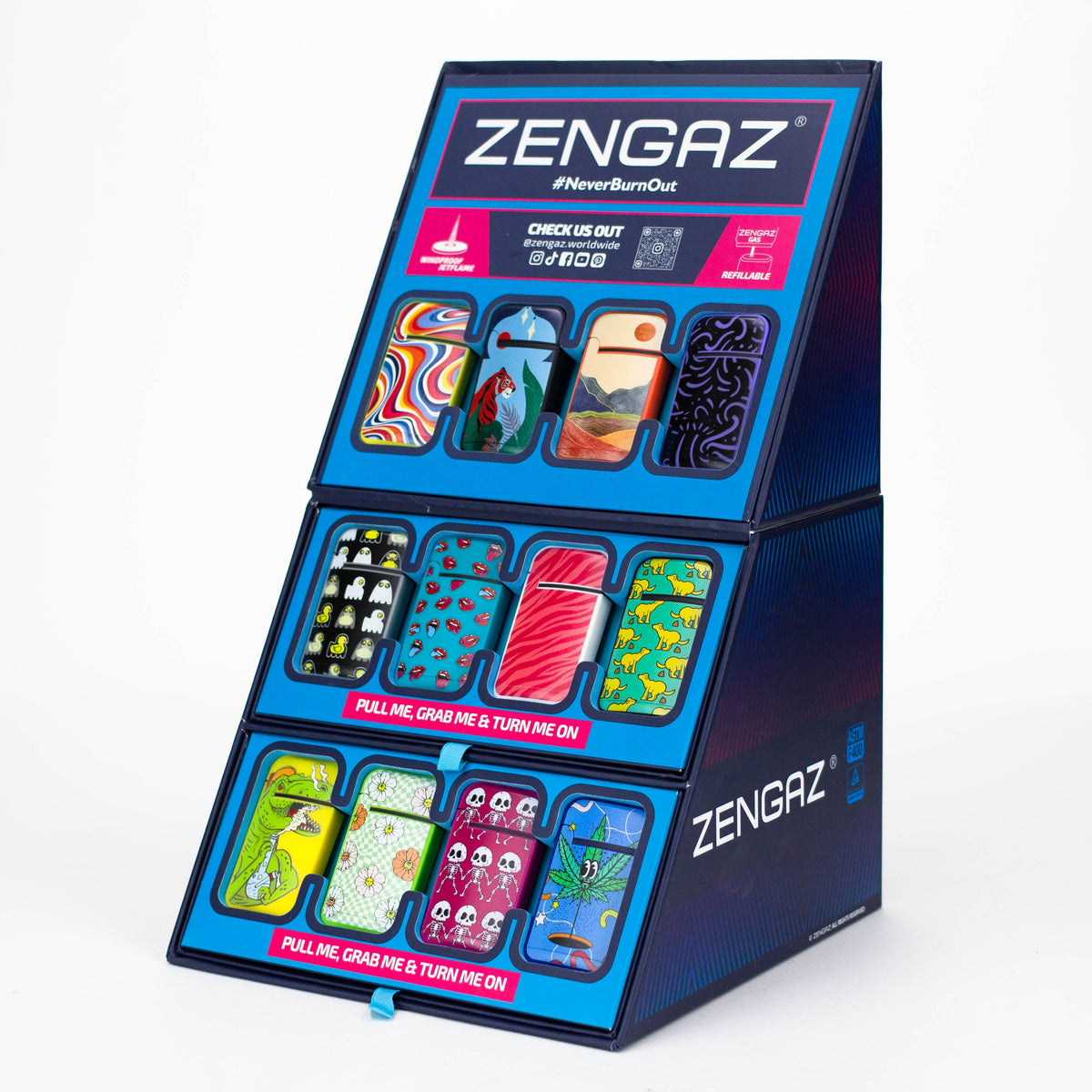 ZENGAZ®| Mega Jet flame Torch lighter Display of 48 [ZL-13] – JJ ...