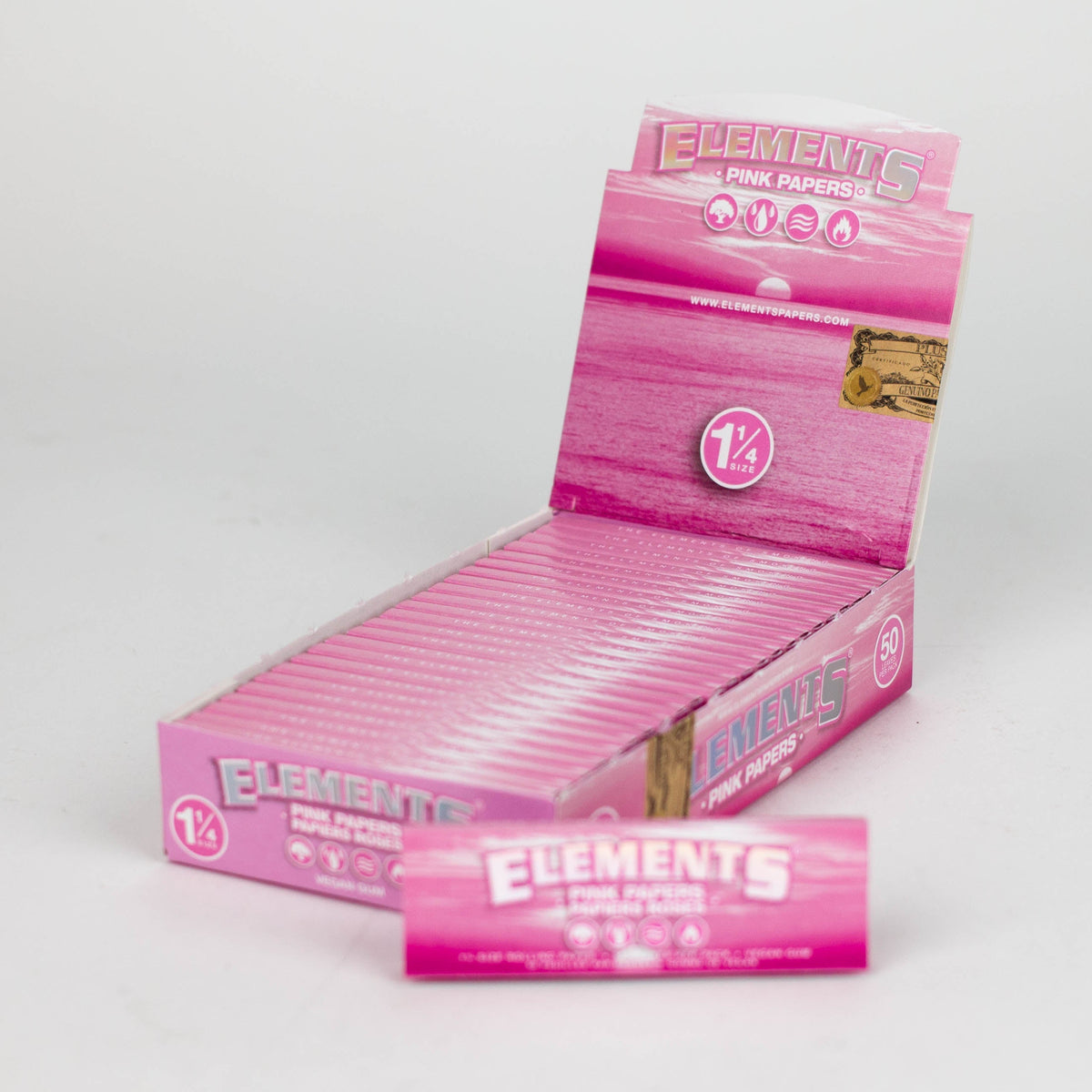 Elements Pink smoking Papers 1 1/4 - 25 packs – JJ Trading Inc.