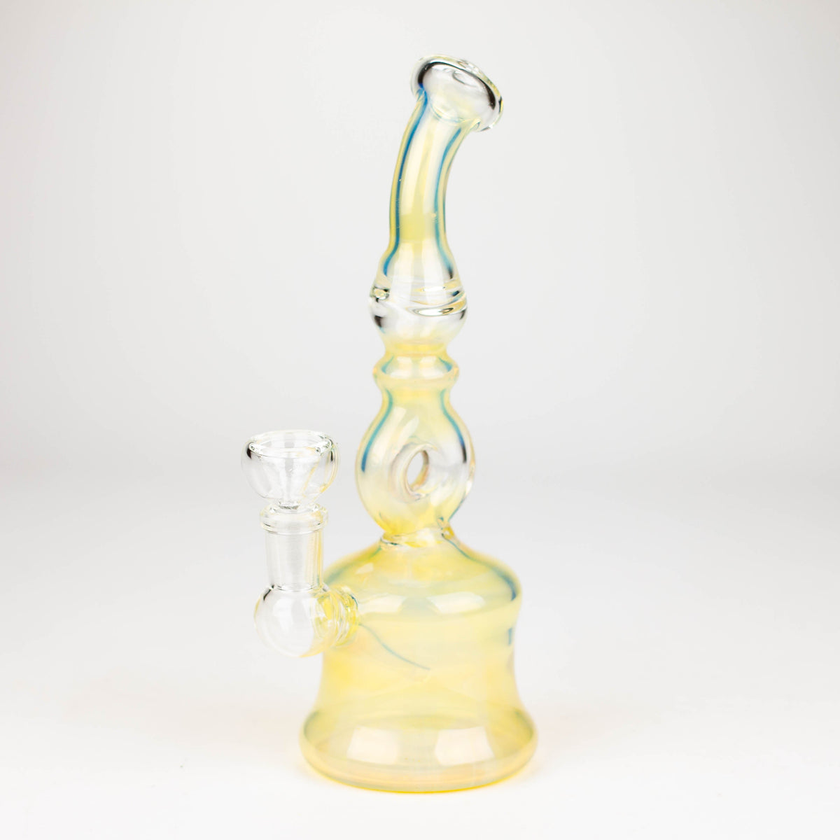8" gold fumed glass water Pipe – JJ Trading Inc.