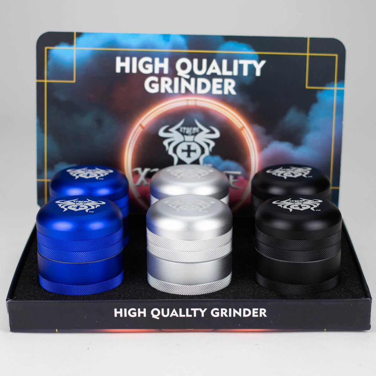 Xtreme | 65mm Aluminium Grinder 5 Layers Box of 6 [G1488] – JJ Trading Inc.