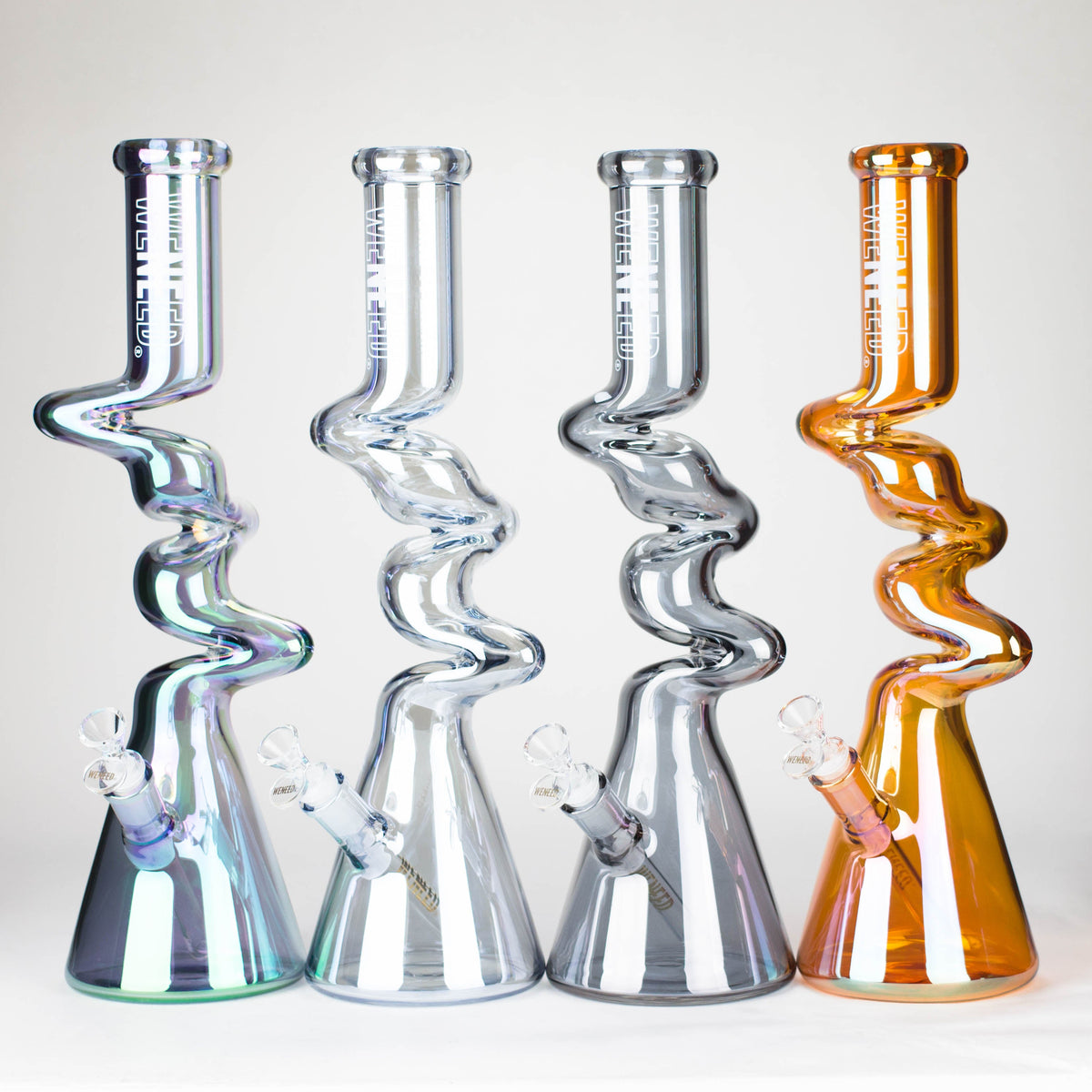 WENEED | 17.5" Iridescent Ripple Glass Bong – JJ Trading Inc.