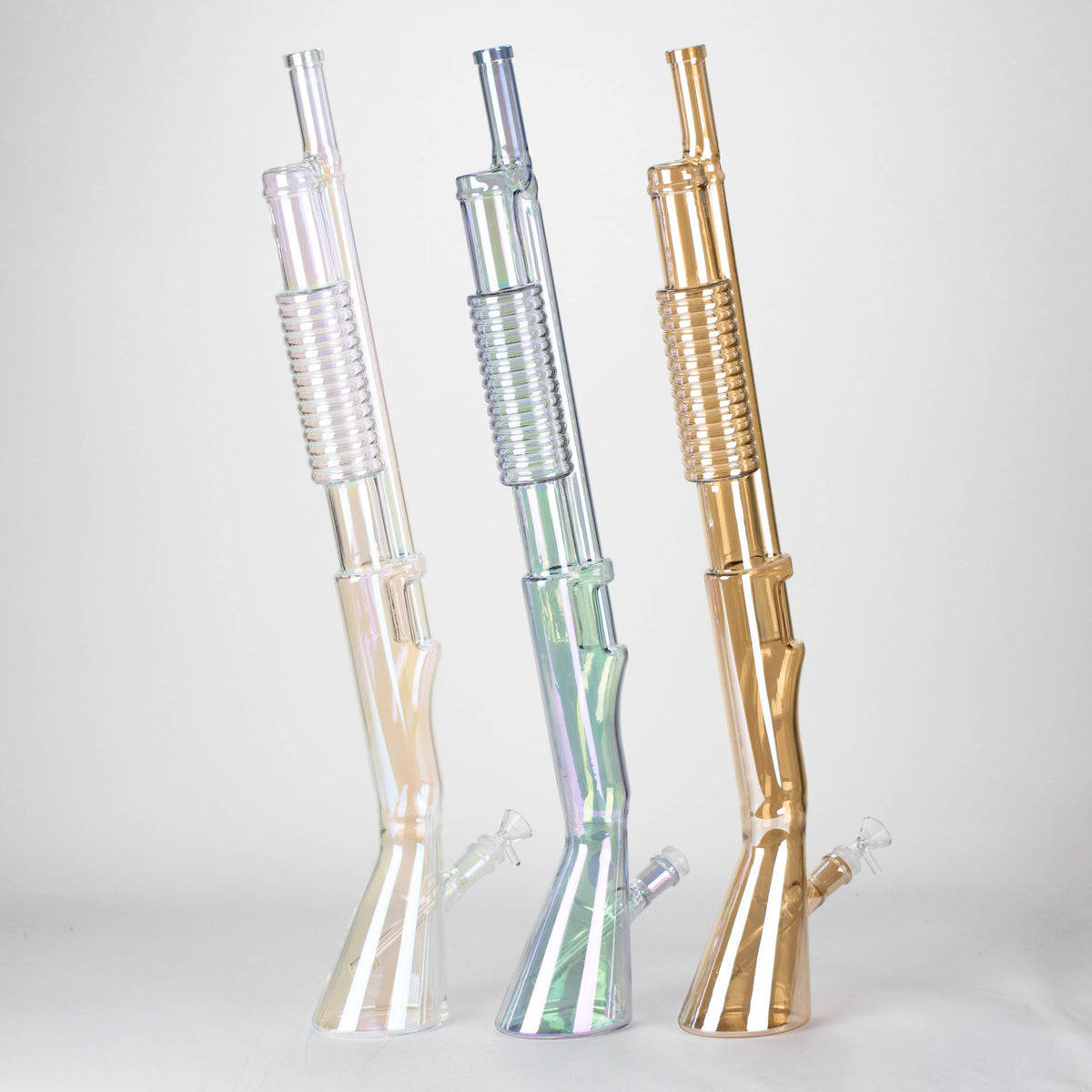 27" Electroplated Shotgun Design Glass Bong with Display Stand [GU004 ...