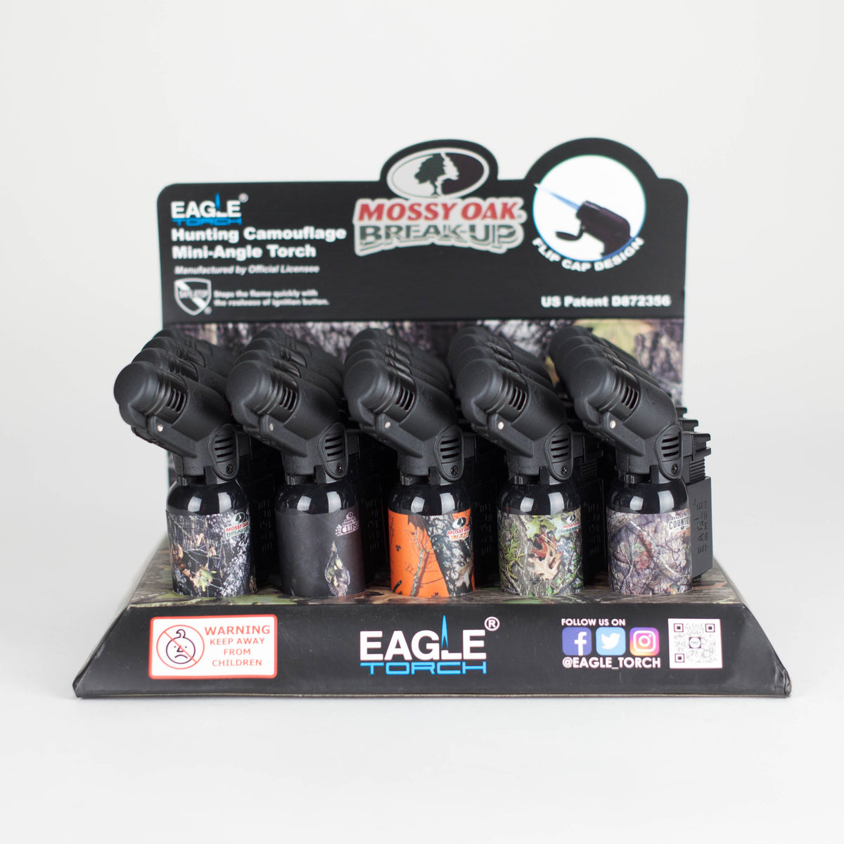 Eagle Torch | MOSSY OAK Break-up Mini-Angle Torch lighter Box of 20 [P ...