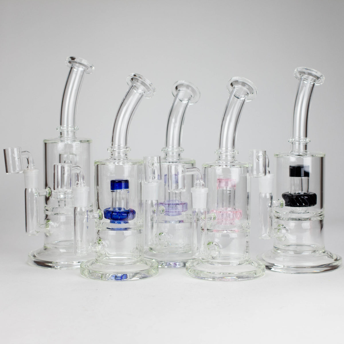 Z9" 2-in-1 Color accented Glass Dag Rig with Percolator – JJ Trading Inc.