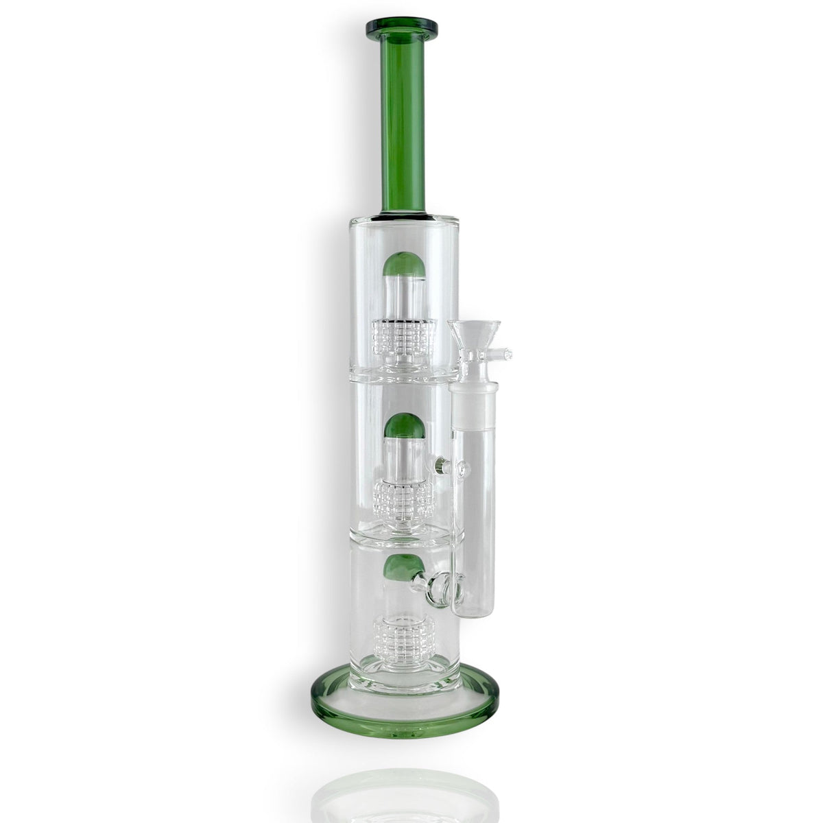 17" Triple Dome Percolator Water Pipe with 14mm Handle Bowl Piece – JJ ...