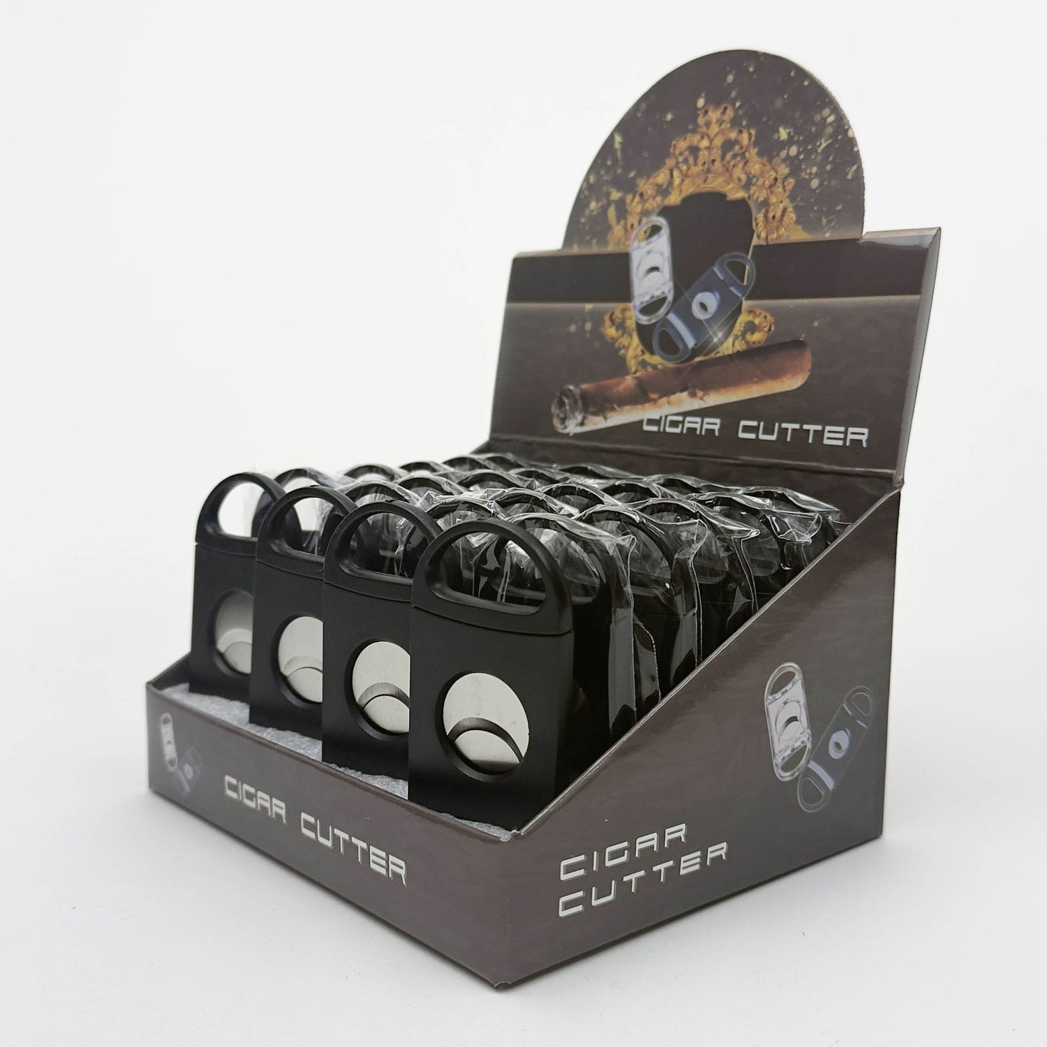 Plastic Round Cigar Cutter – 24CT Display | Model 565 – JJ Trading Inc.