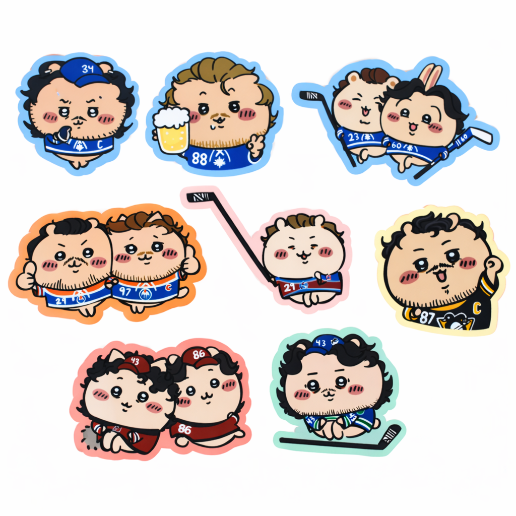 Hockey Goober Vinyl Stickers – Pack of 8 – JJ Trading Inc.