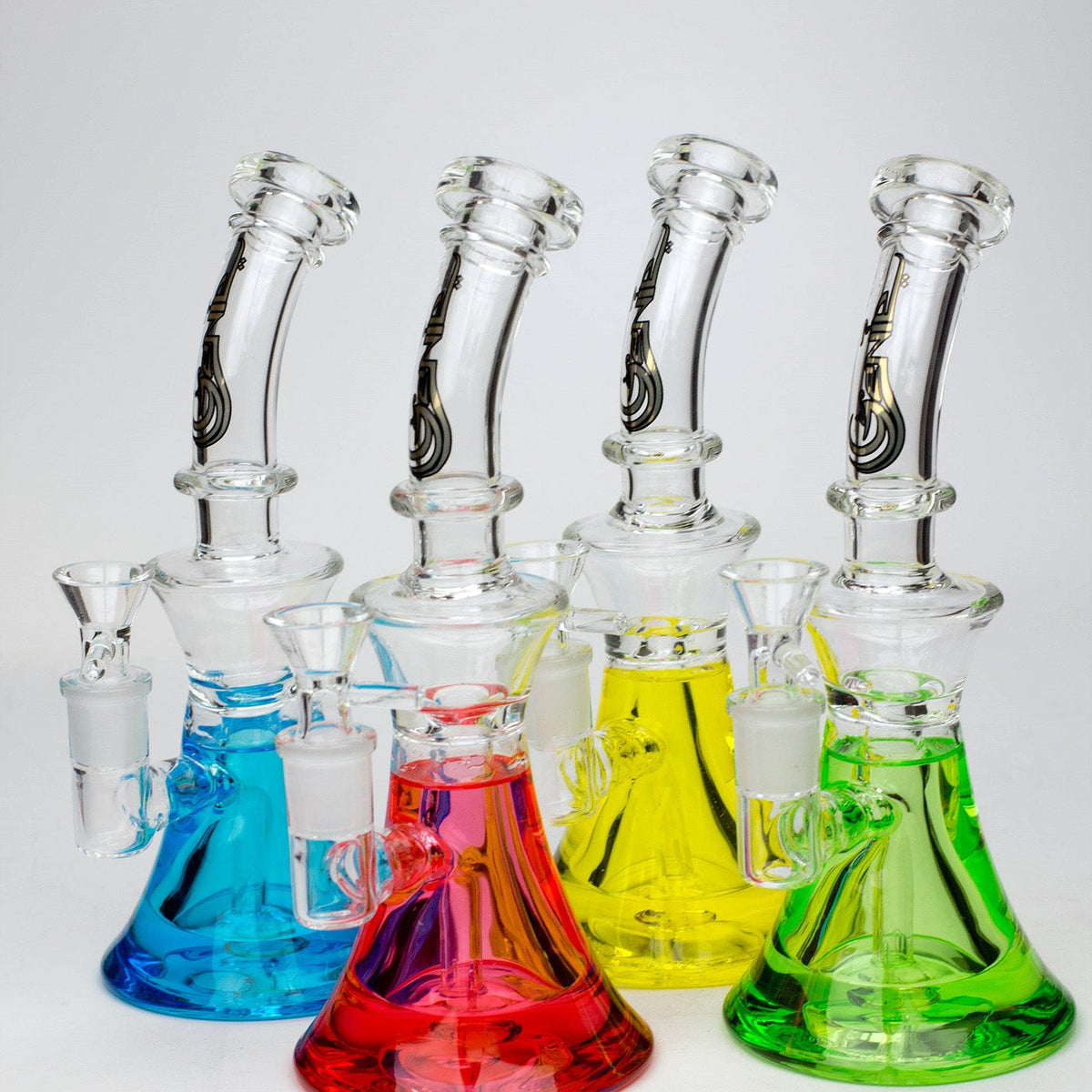 9" GENIE Shower head glass beaker bong with liquid cooling freezer – JJ ...