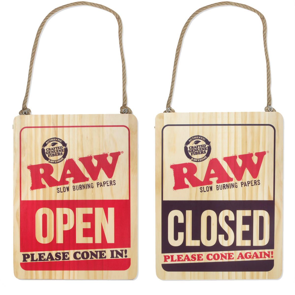 RAW | WOODEN OPEN & CLOSED SIGN – JJ Trading Inc.