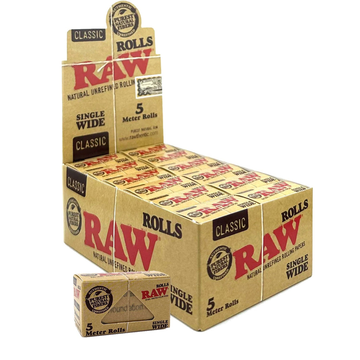 RAW Classic Single wide Size 5 Meter Rolls – JJ Trading Inc.
